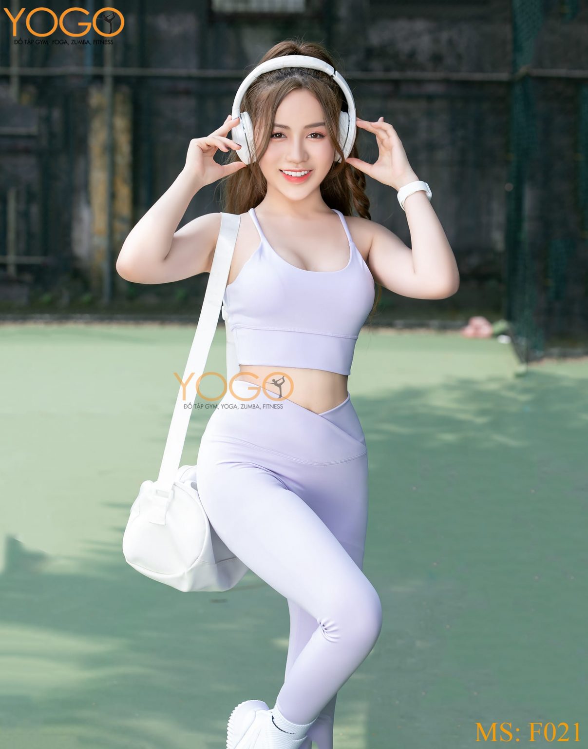 Bộ đồ tập gym nữ tay cộc quần dài F021 - YOGO - Đồ tập Gym, Yoga, Zumba, Fitness